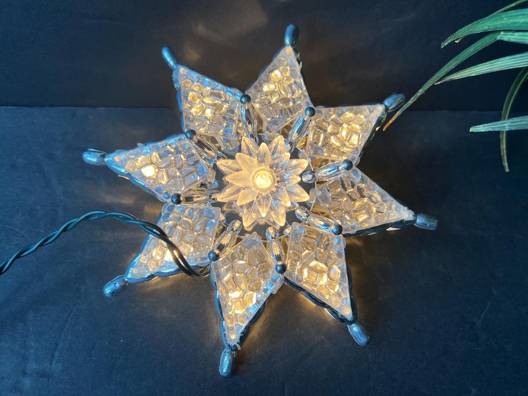Light up Tree Topper Vintage Electric Christmas Tree Ornament Star ...