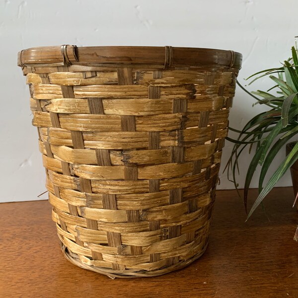 Wicker Trash Can - Etsy