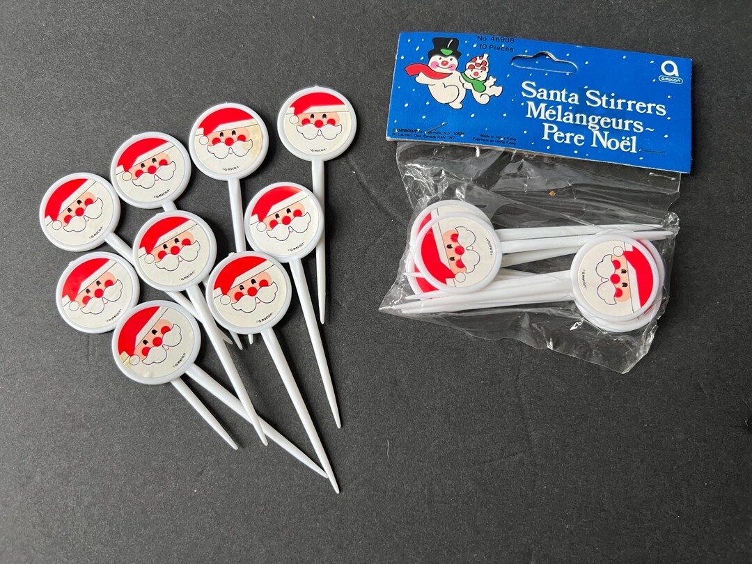 19 Vintage Santa Christmas Picks for Cocktails or H’orderves Retro ...