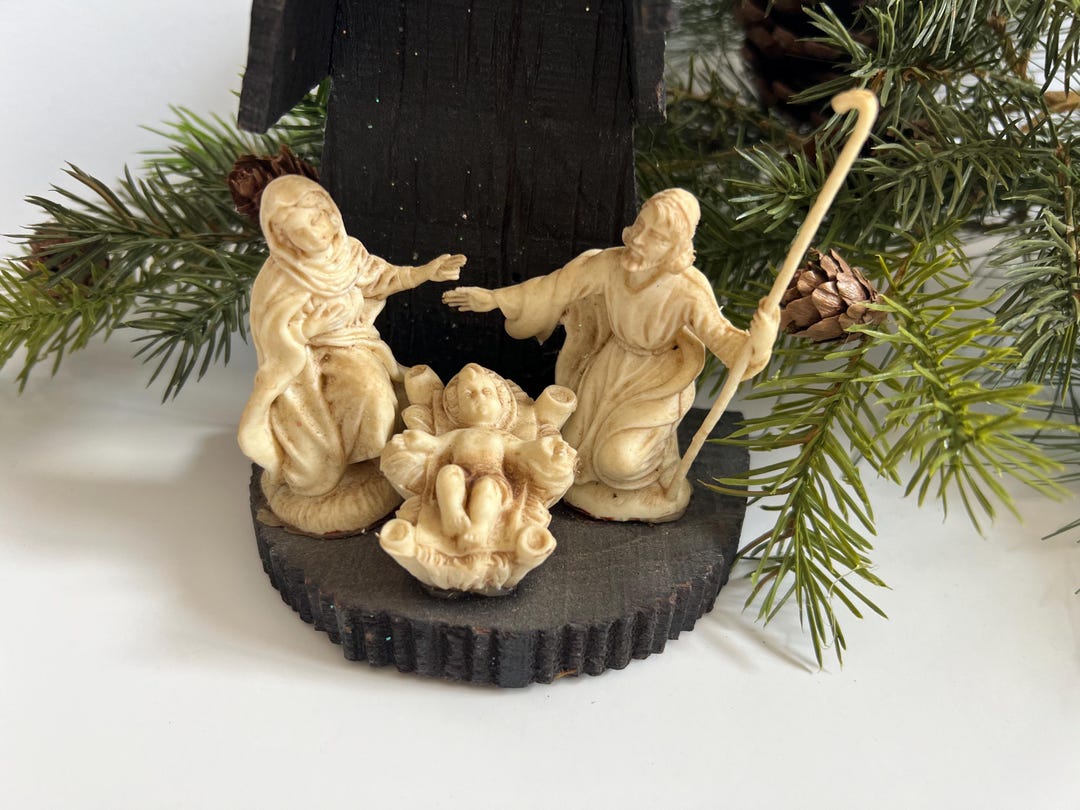 Christmas Nativity Stable Made in Italy Birth of Baby Jesus Vintage ...