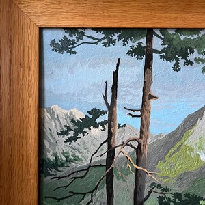 Mountains PBN Vintage Completed Framed Landscape Snowy Mountains and ...