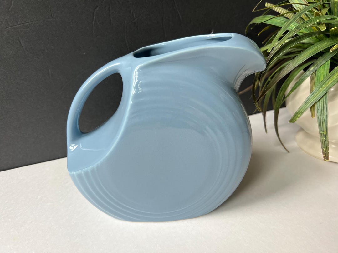 Fiesta Ware Blue Pitcher Large Collectible Periwinkle Blue Beverage Ice ...