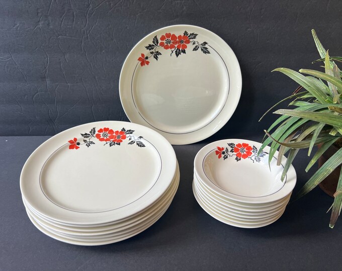 Hall’s Pottery Plates or Bowls CHOOSE Set of 8 Dinner Plates OR Set of ...