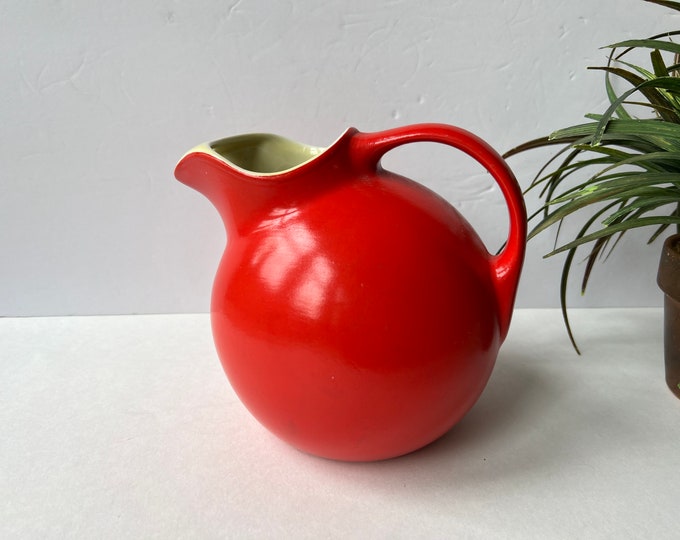 Hall’s Red Ball Pottery Pitcher Collectible Ceramic Pottery Beverage ...