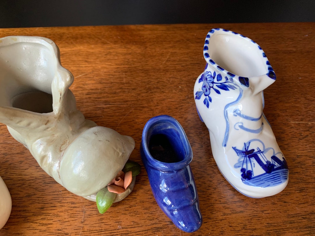 Vintage Miniature Shoe Collection LOT Porcelain Ceramic Shoes - Etsy