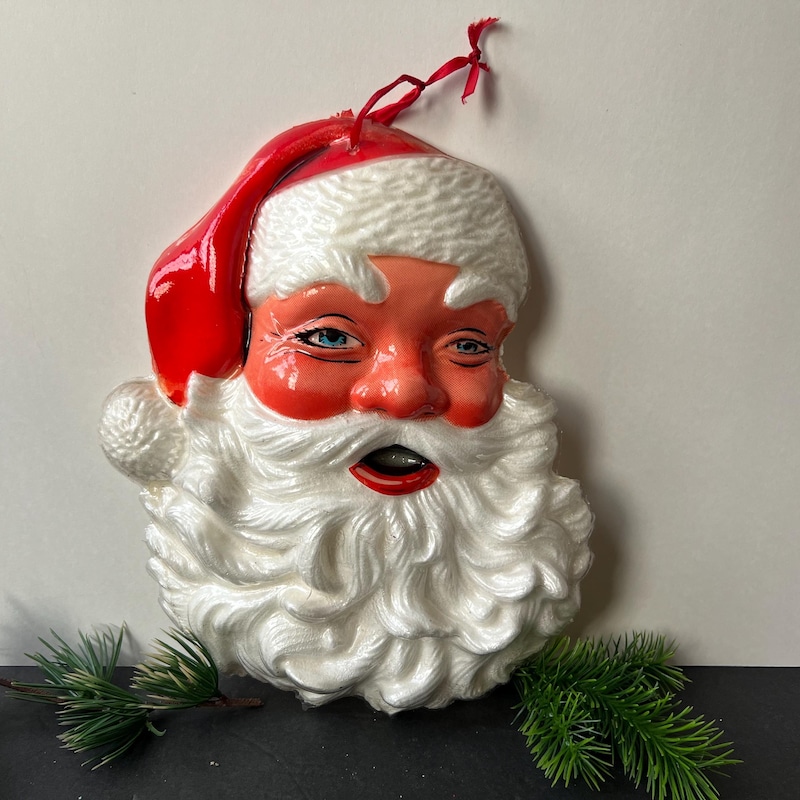 Santa Head Wall Hanging - Etsy
