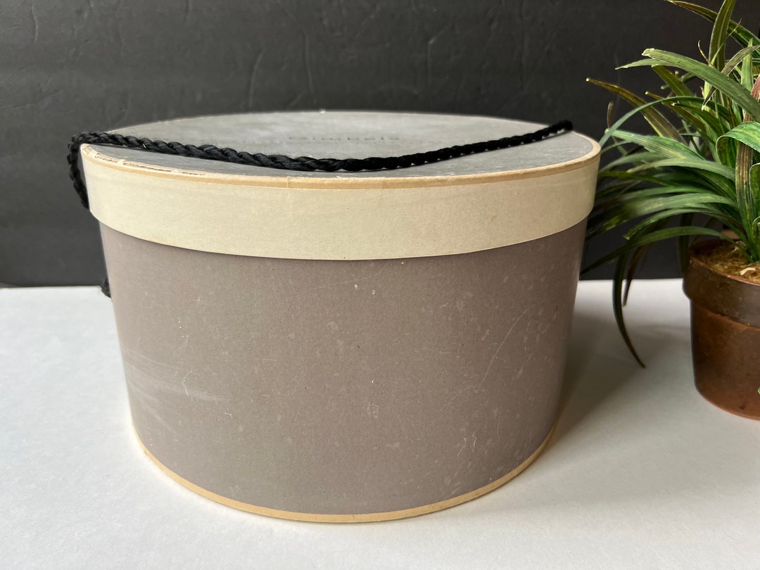Round Hat Box Gimbels Department Store Vintage Retail Hat Storage Box ...