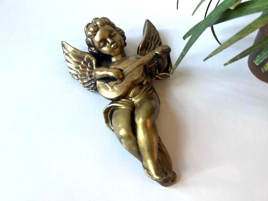 Cherub Wall Hanging PAIR Formed Plastic Art Deco Cherub Angels - Etsy