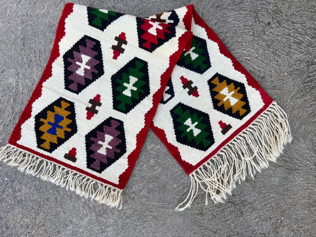 Navajo Table Runner Woven Wool Native American Style Boho Home Decor ...
