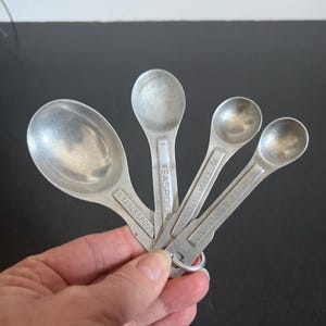 Aluminum Measuring Spoons Galvanized Tin Cooking Utensils Farmhouse ...