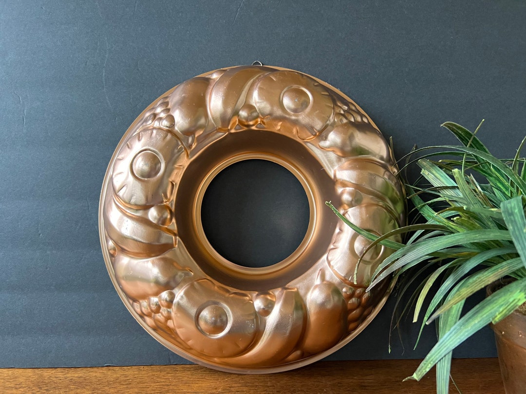 Large Copper Mold Wall Hanging Kitchen Fluted Pan Vintage Copper Decor ...