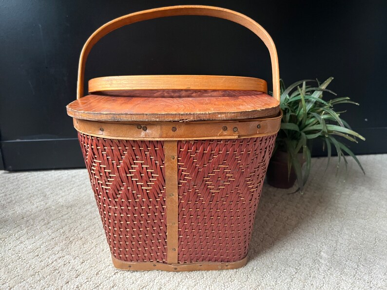 Picnic Basket Outdoor Camping Cabin Dining Luncheon Large - Etsy
