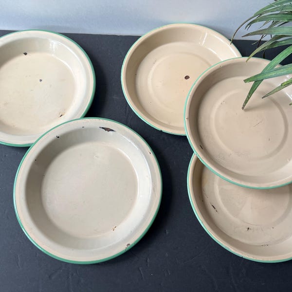 Pale Green Vintage Plate - Etsy