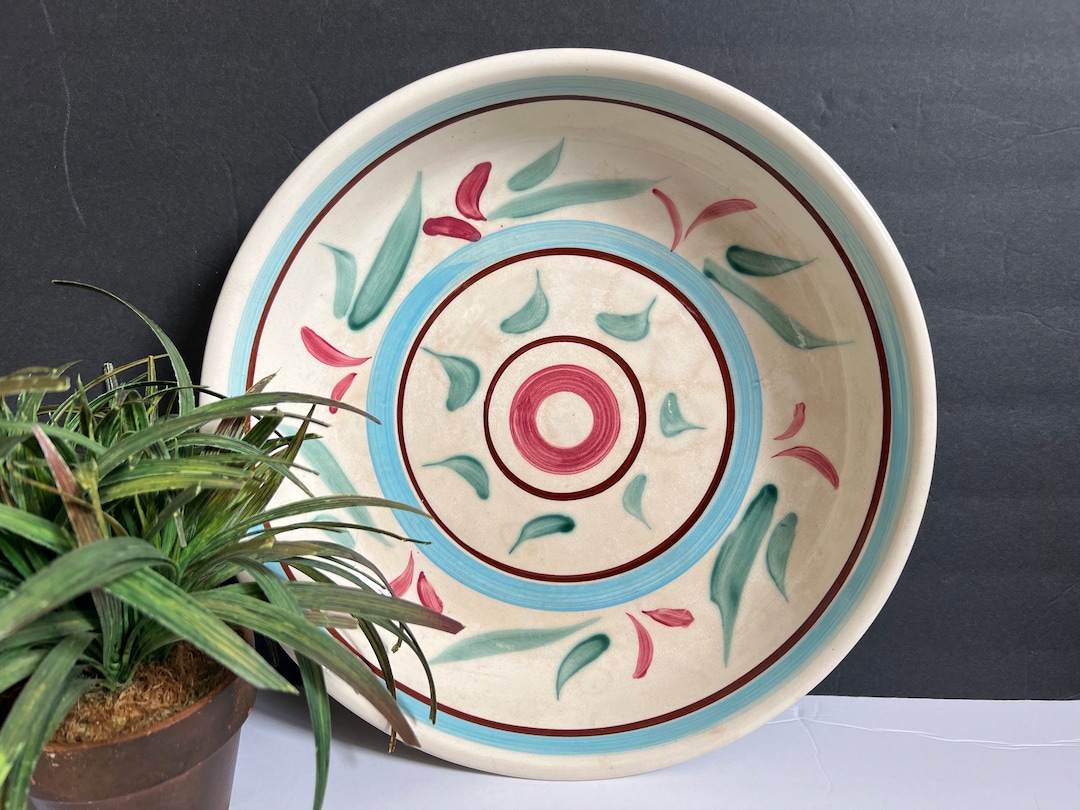 Roseville Pottery Hand Painted Serving Bowl Robinson Ransbottom Pottery ...