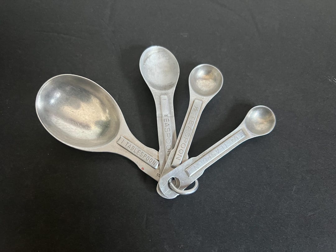 Aluminum Measuring Spoons Galvanized Tin Cooking Utensils Farmhouse ...