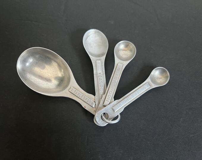 Aluminum Measuring Spoons - Galvanized Tin Cooking Utensils Farmhouse ...