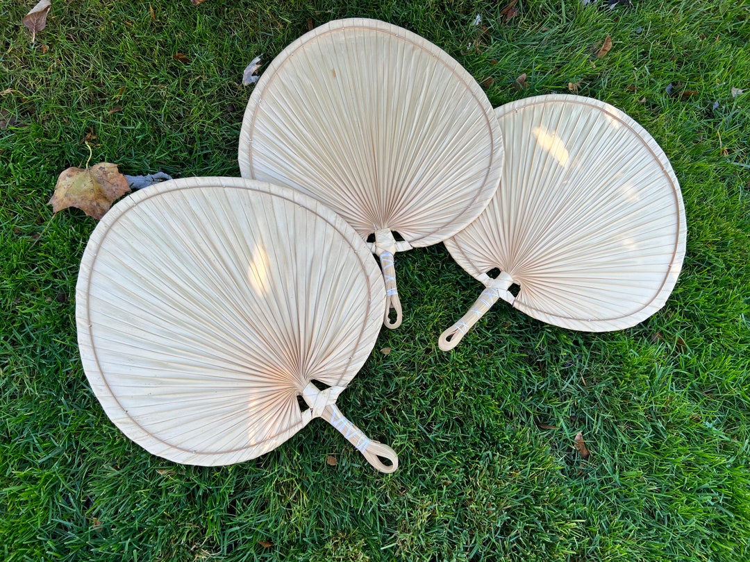 Palm Leaf Fans Set of 3 Boho Wedding Decor Craft Supply Fans - Etsy
