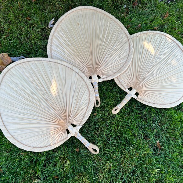 Palm Leaf Hand Fans - Etsy