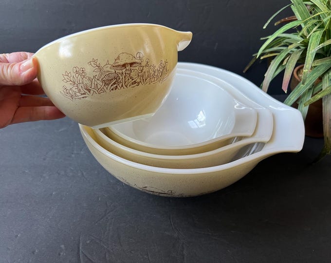 Pyrex Forest Fancies Mushroom Cinderella Nesting Bowl Set - Mixing ...