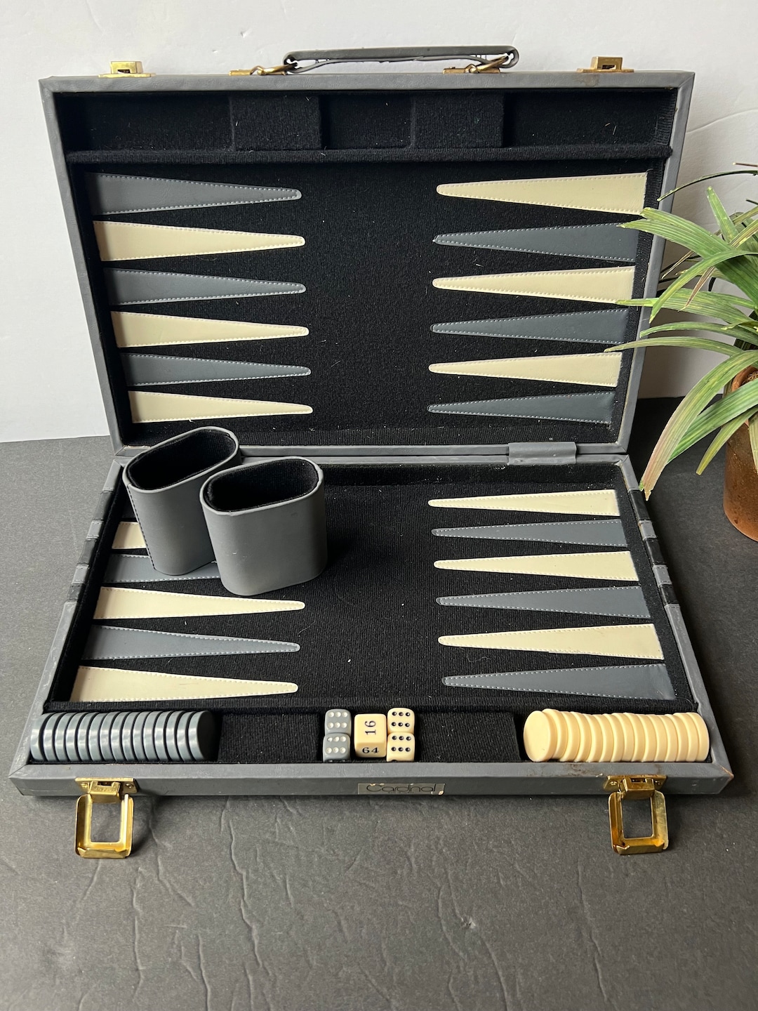 Backgammon Travel Case Vintage Board Games Retro Mid Century Family ...