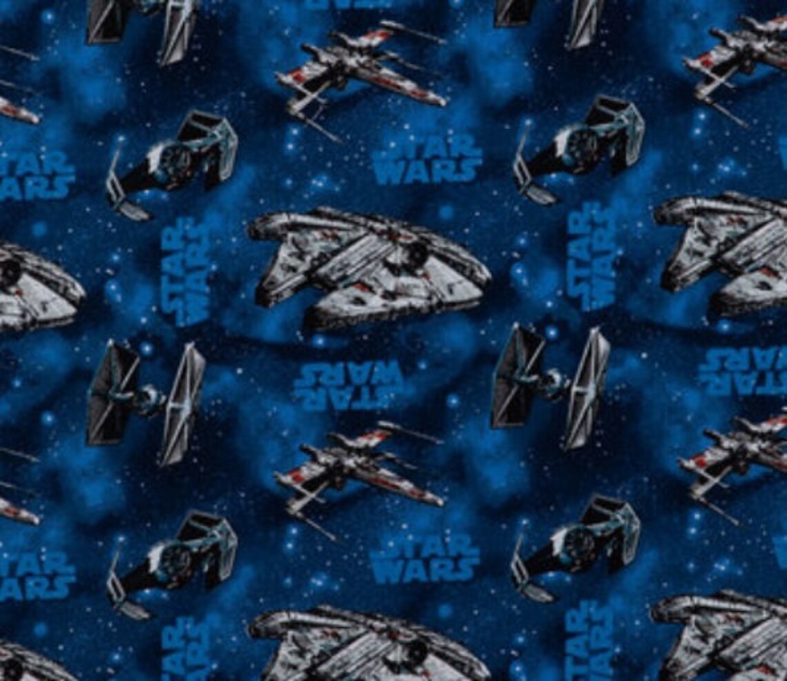 Star Wars Fabric Galactic Fabric Star Wars Ships Fabric | Etsy