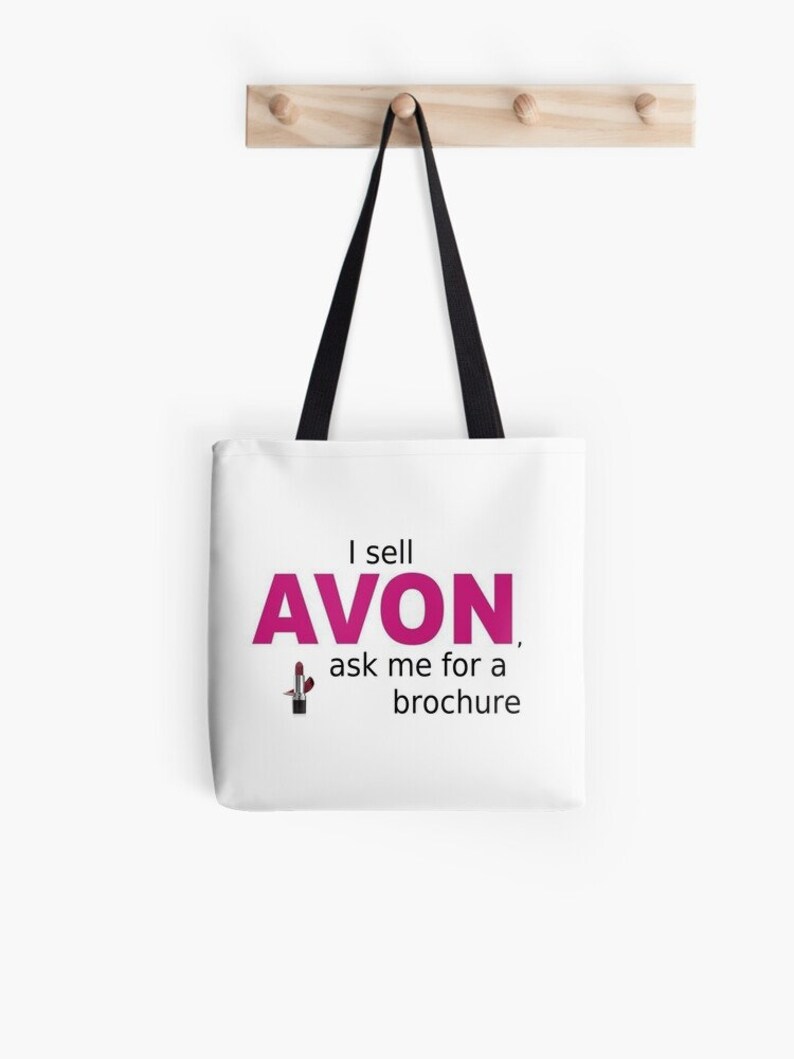 Avon Tote Bag, Ask Me About Avon Brochure Tote Bag, Avon Merch, Avon ...