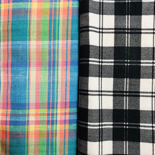 Colorful Plaid Fabric - Etsy