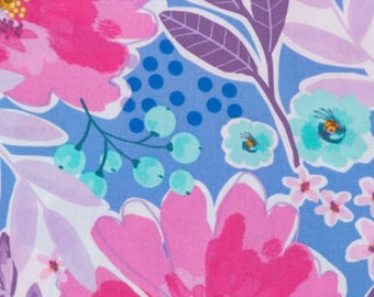 Bright Flower Fabric | Etsy