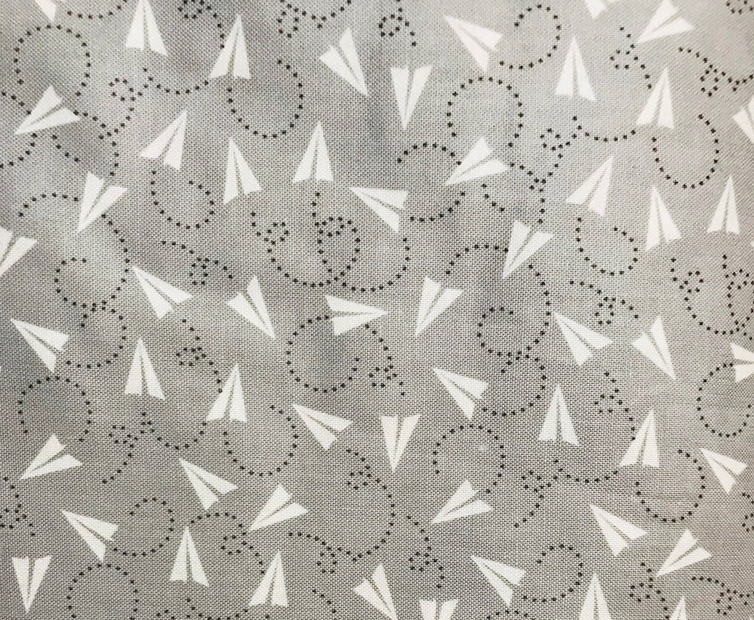 Paper Airplanes Fabric, Paper Airplane Quilting Fabric, Paper Airplane ...