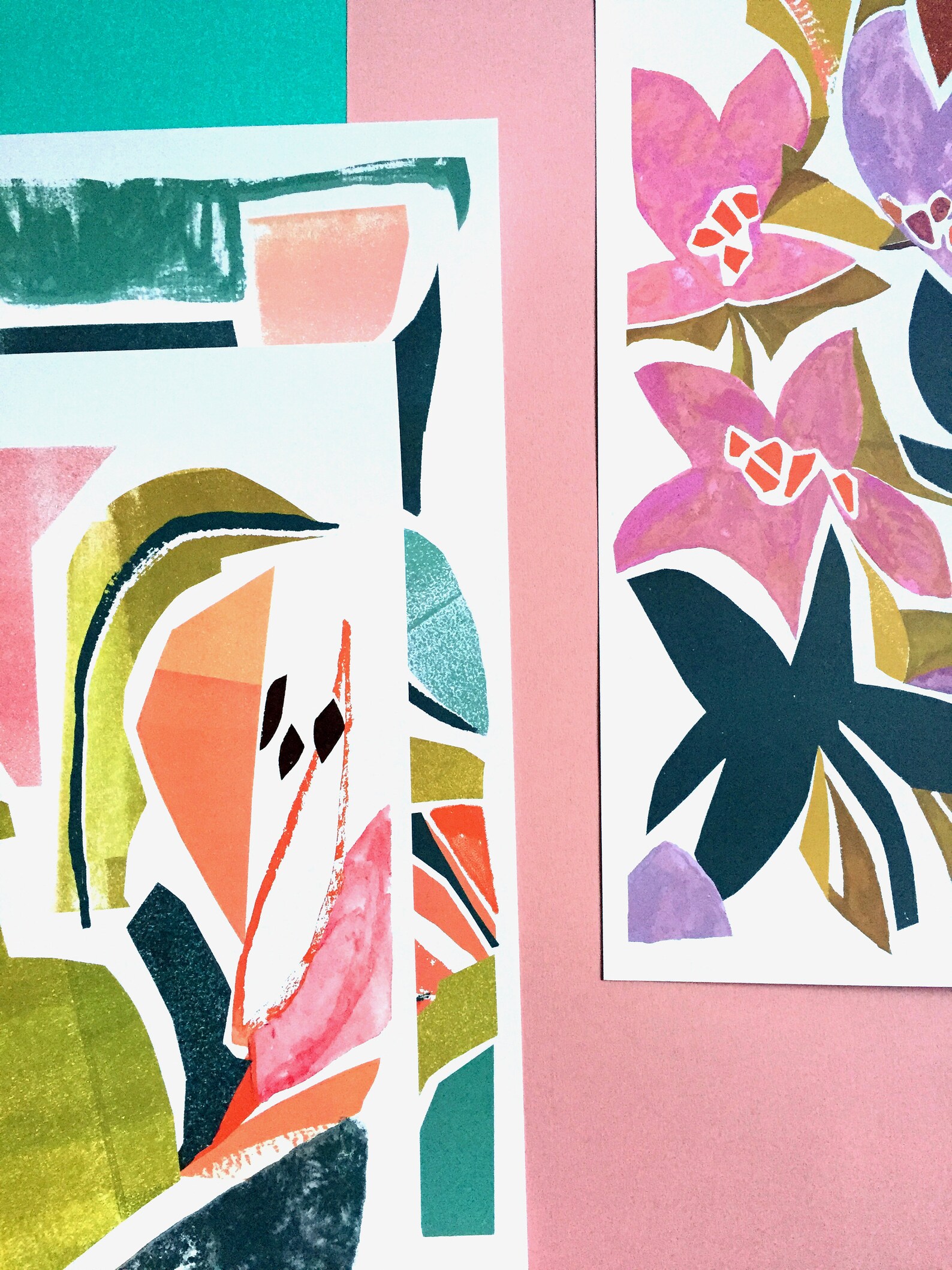 Eden A3 Print Simple Artwork Abstract Artwork Botanical - Etsy