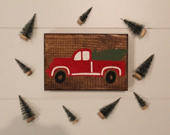 Christmas tree truck | Etsy