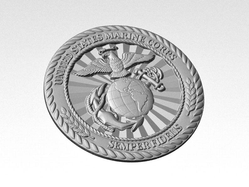 U.S. Marine Corps Emblem STL File for CNC Router Engraving and Carving ...