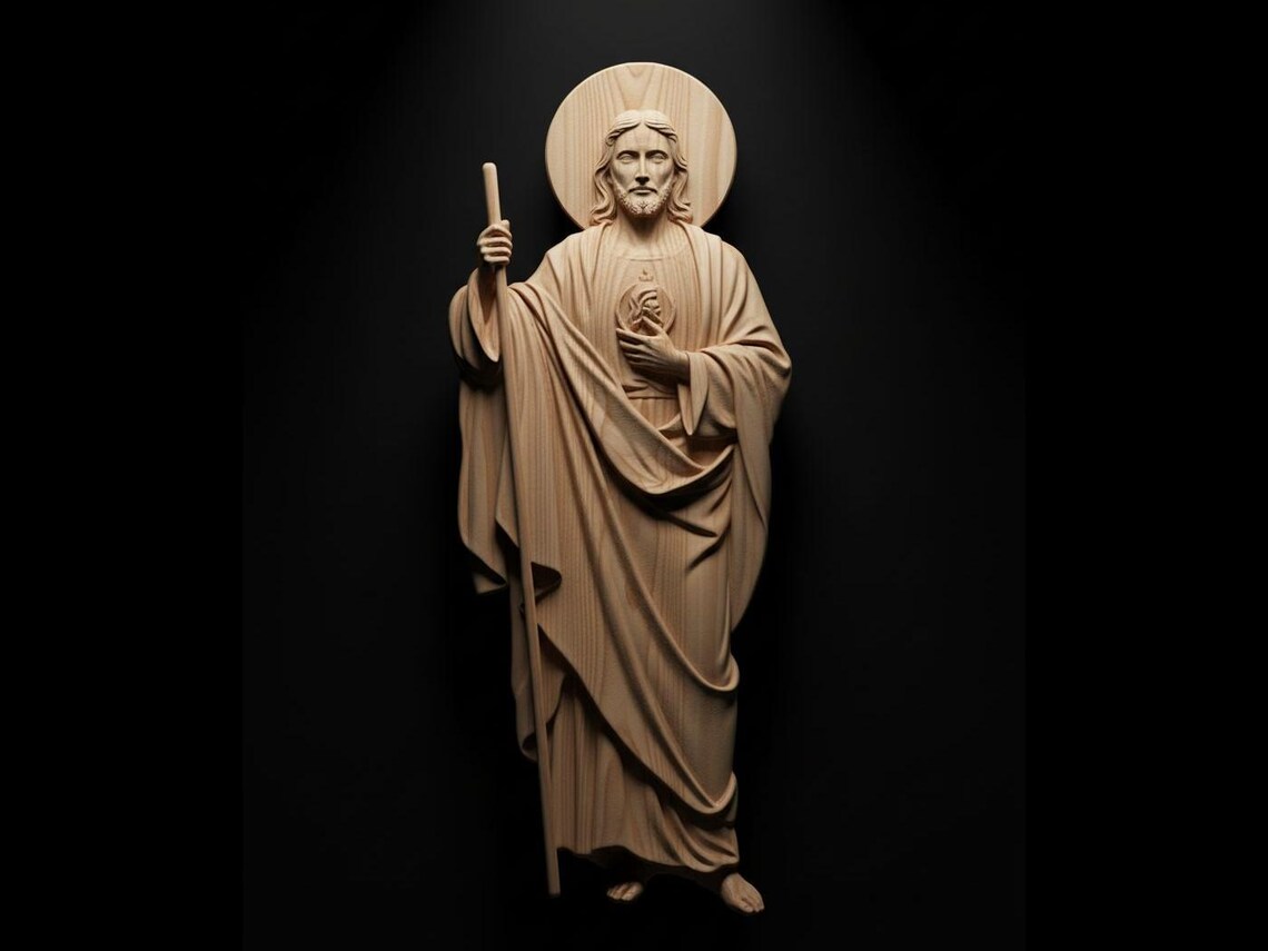 STL San Judas Tadeo Grabado Router CNC - Etsy México