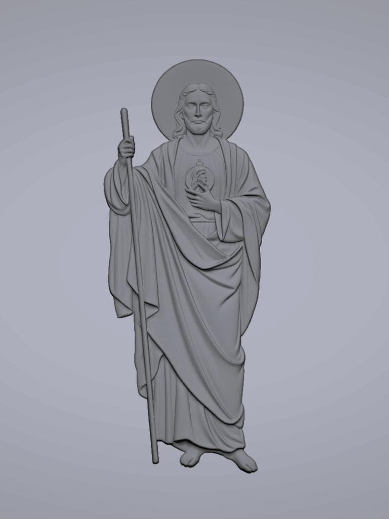 STL San Judas Tadeo Grabado Router CNC - Etsy México