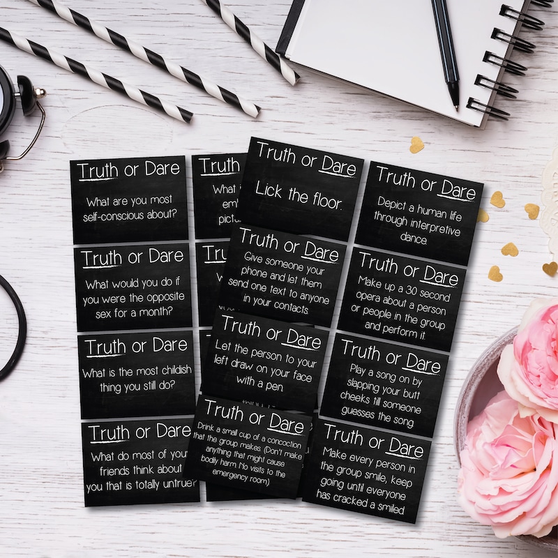 Truth or Dare Cards - Etsy