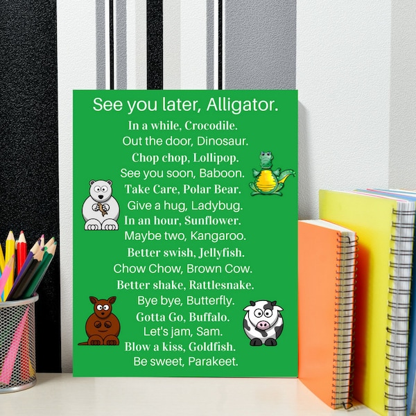 See You Later Alligator Printable - Etsy