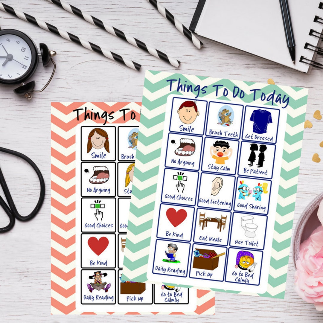 Printable Daily Behavior to Do Checklist Chart, Printable Autism ...