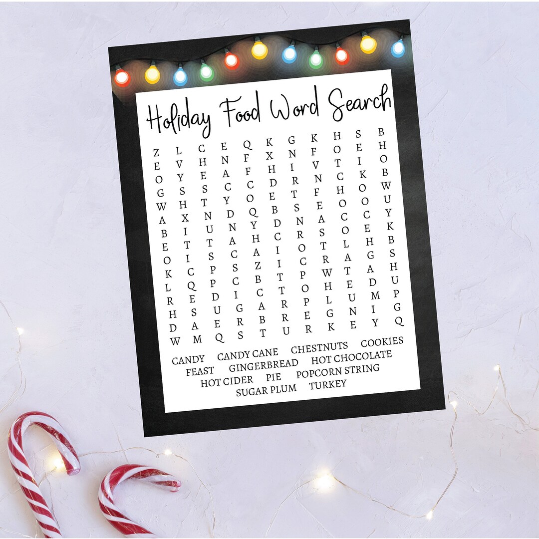 Christmas Word Search Printable, Holiday Party Game, Classroom Games ...