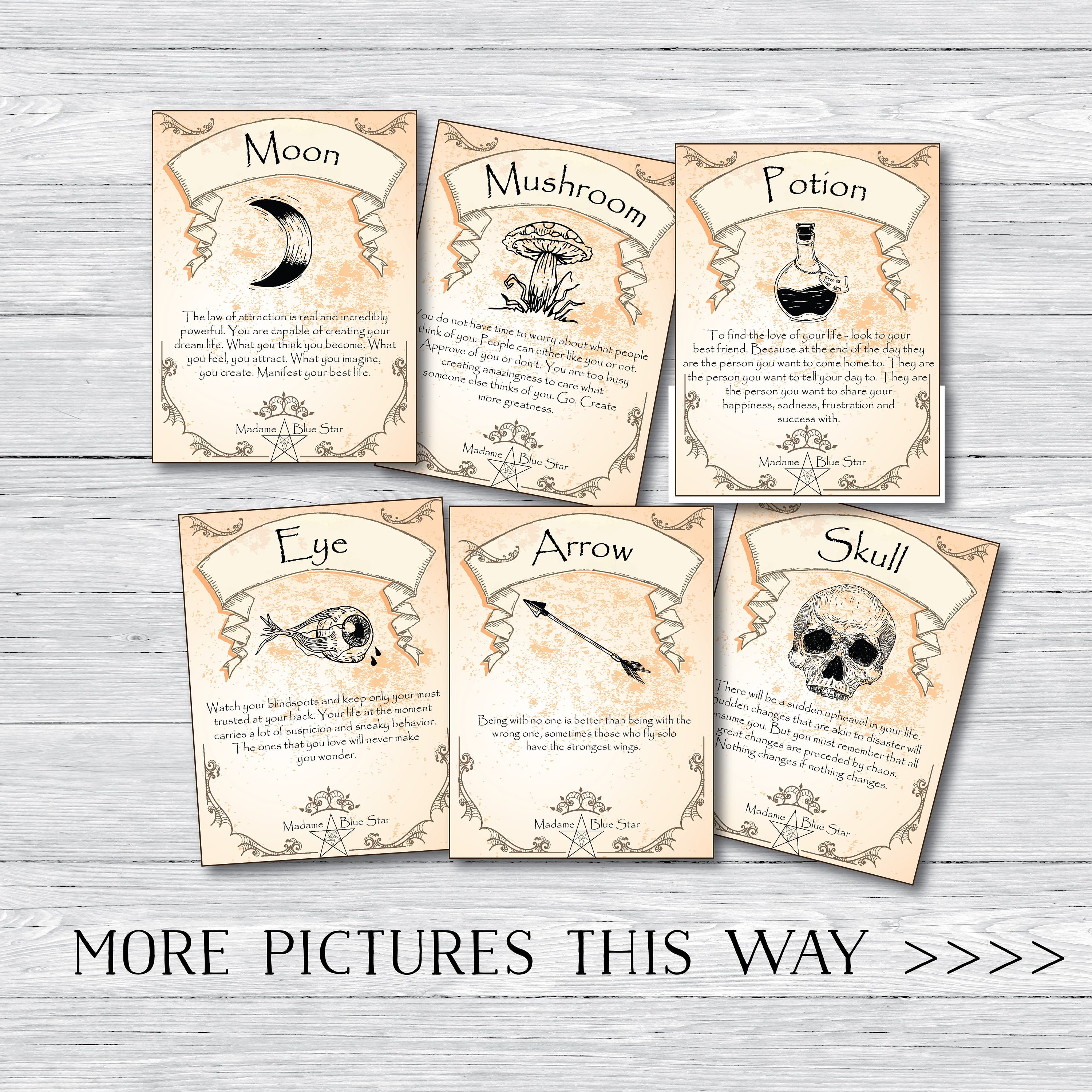 Printable Tarot Cards, Printable Oracle Cards, Halloween Tarot Cards ...
