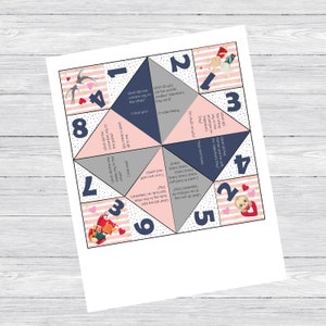 Printable Valentines Day Cootie Catcher, Printable Valentines Day ...