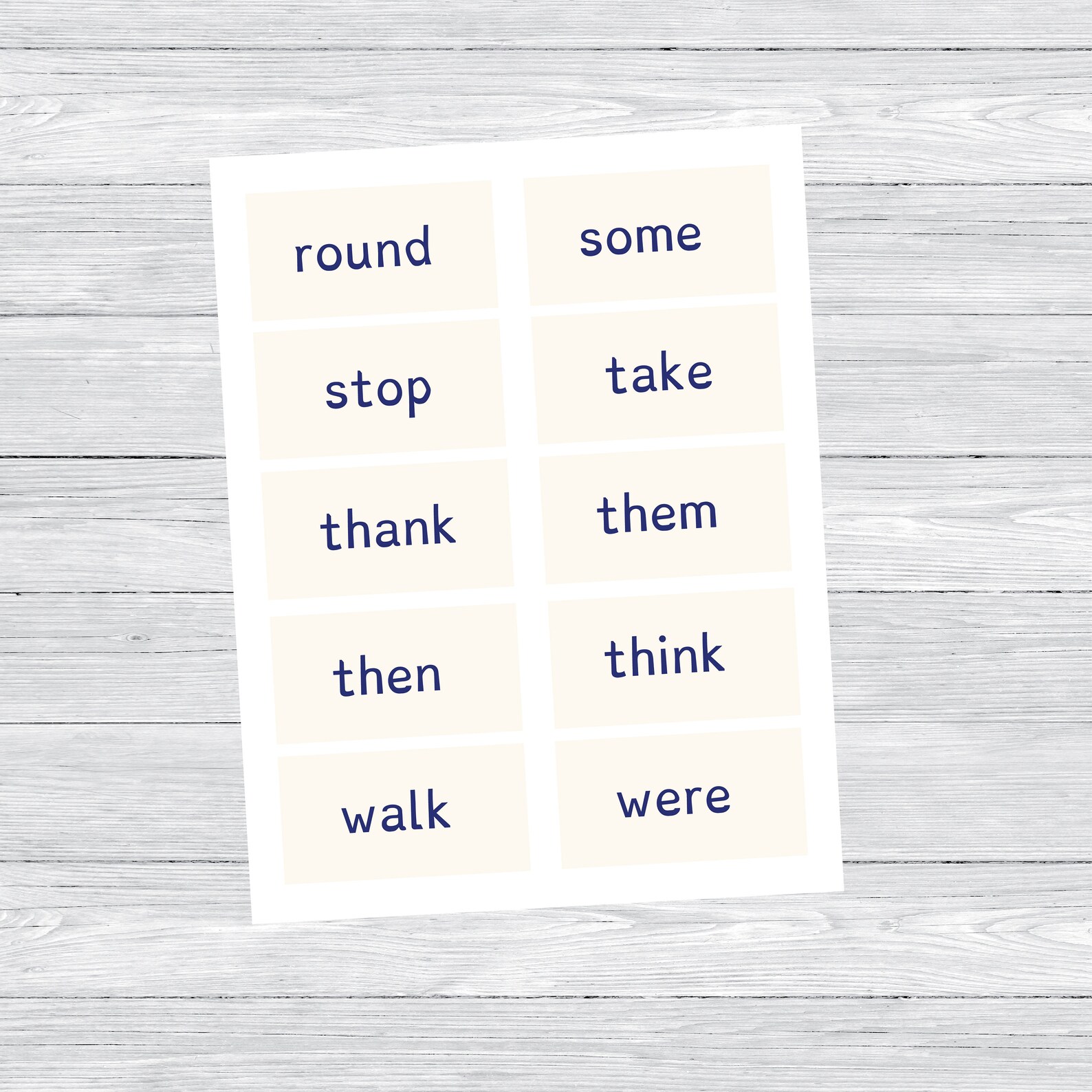 41 Printable Pre-primer Sight Word Dyslexia Flash Cards - Etsy