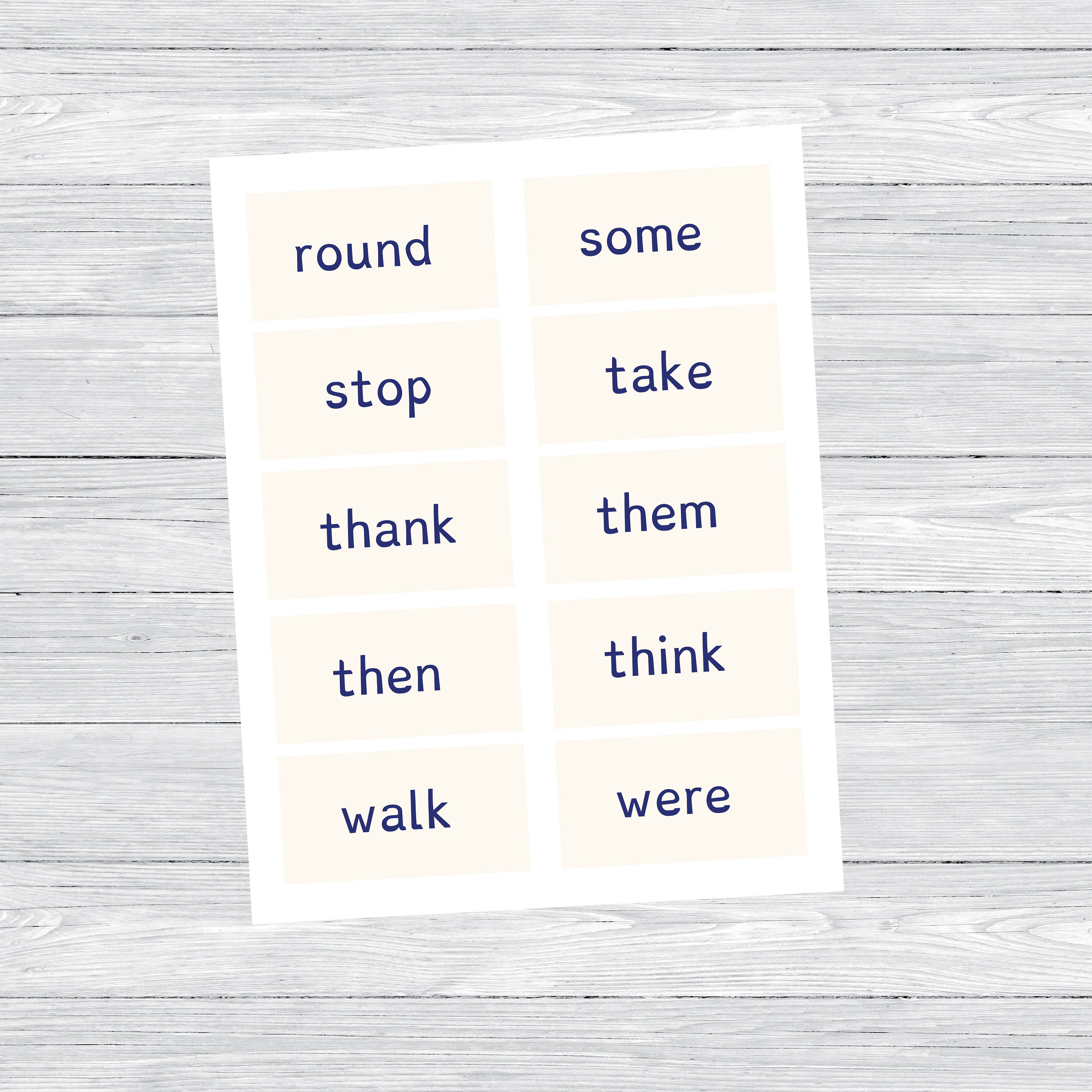 41 Printable Pre-primer Sight Word Dyslexia Flash Cards - Etsy