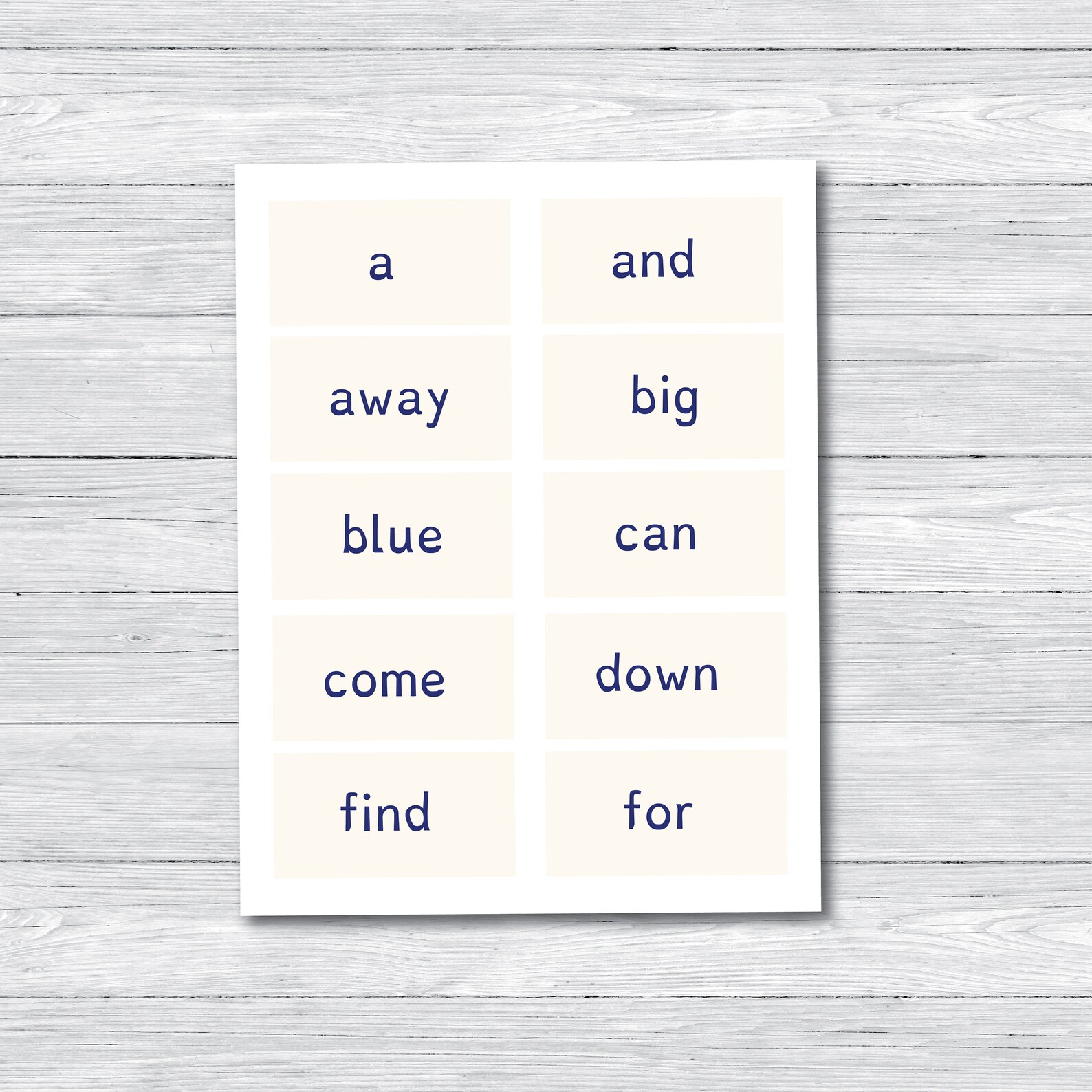 40 Printable Pre-primer Sight Word Dyslexia Flash Cards, Dyslexic Flash ...