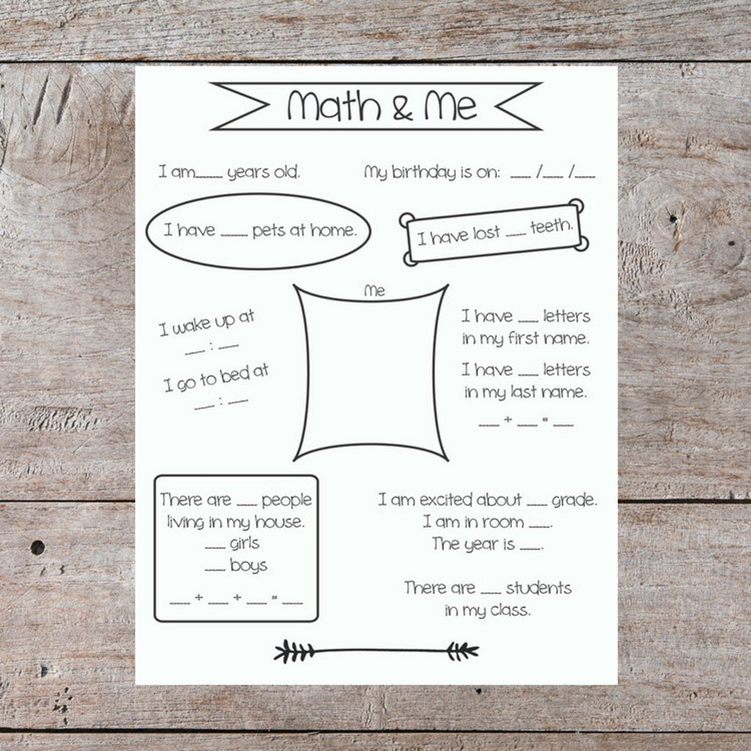 Printable School Math Sheet, Teacher Classroom Math, Math Worksheet ...