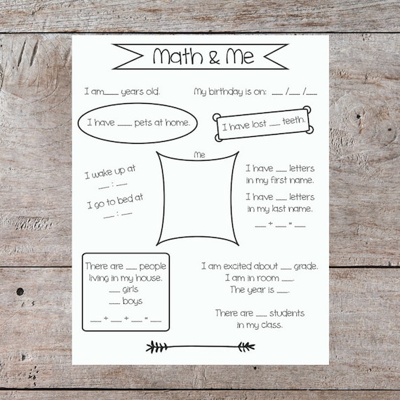 Printable School Math Sheet Teacher Classroom Math Math | Etsy