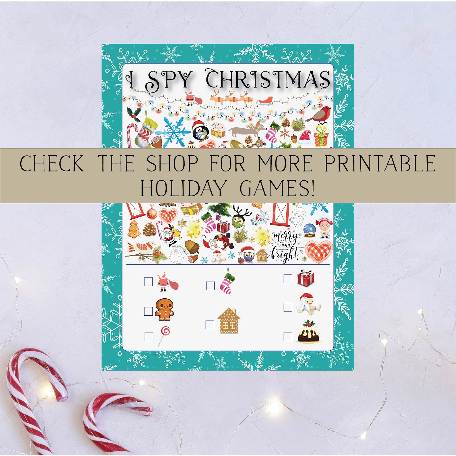 Printable Christmas I Spy Game, Printable Christmas I Spy Game, Kids I ...