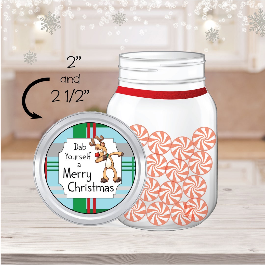 Printable Christmas Mason Jar Label, Mason Jar Labels, Holiday Mason ...