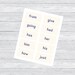 41 Printable Pre-primer Sight Word Dyslexia Flash Cards - Etsy