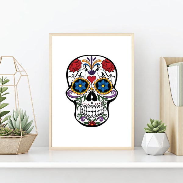 Sugar Skull Poster - Etsy