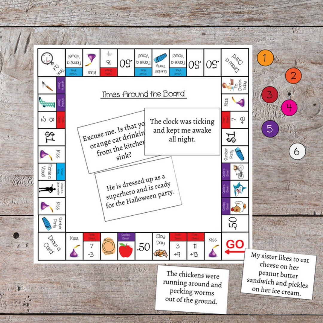 Printable Reading Board Game, Printable Behavior Board Game, Children's ...